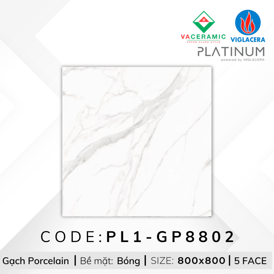 GẠCH LÁT NỀN 80x80 VIGLACERA PL1-GP8802